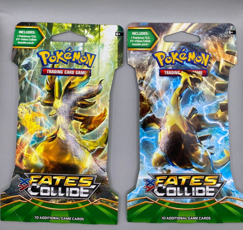 Pokemon 2x Sleeved XY Fates Collide Booster Sealed (Neuf avec emballage ...