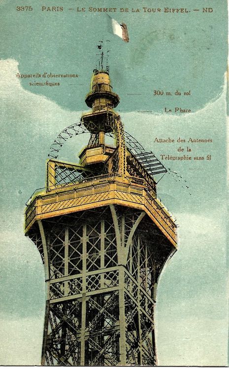 Carte postale France Paris tour Eiffel 1925 avec timbre (Gebraucht) in ...