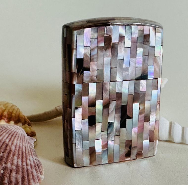 Spektakulär Gilbert Vanel Zippo "Voll Perlmutt" Unbenutzt (Neu (gemäss ...