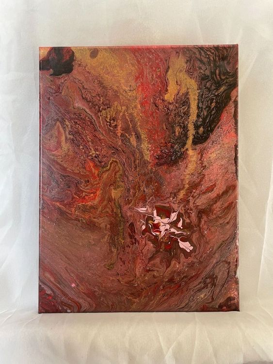 Leinbild Unikat abstrakt original 2/5 | Kaufen auf Ricardo