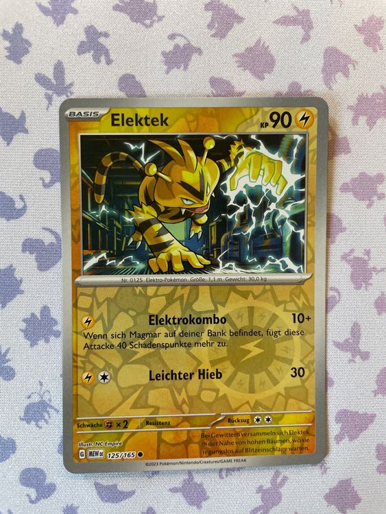 Elektek 125/165 reverse Holo - Pokemon 151 DE | Kaufen auf Ricardo
