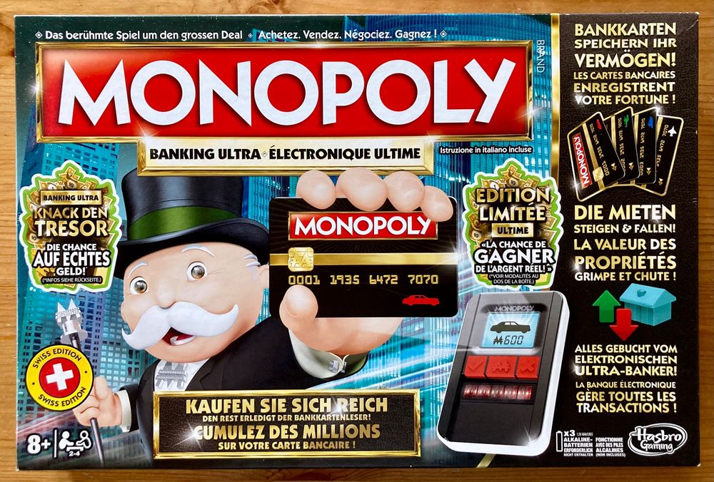 Monopoly Banking Ultra Swiss Edition (NEU, Hasbro, 2015) | Kaufen auf ...
