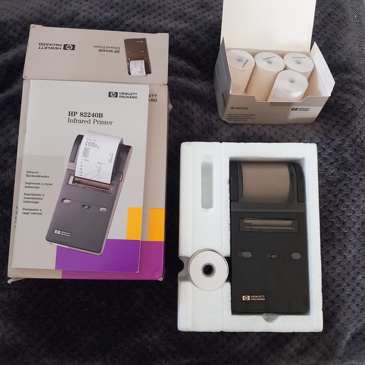HP Infrarot-Taschendrucker HP 82240B inkl. 5 Papierrollen (Gebraucht ...