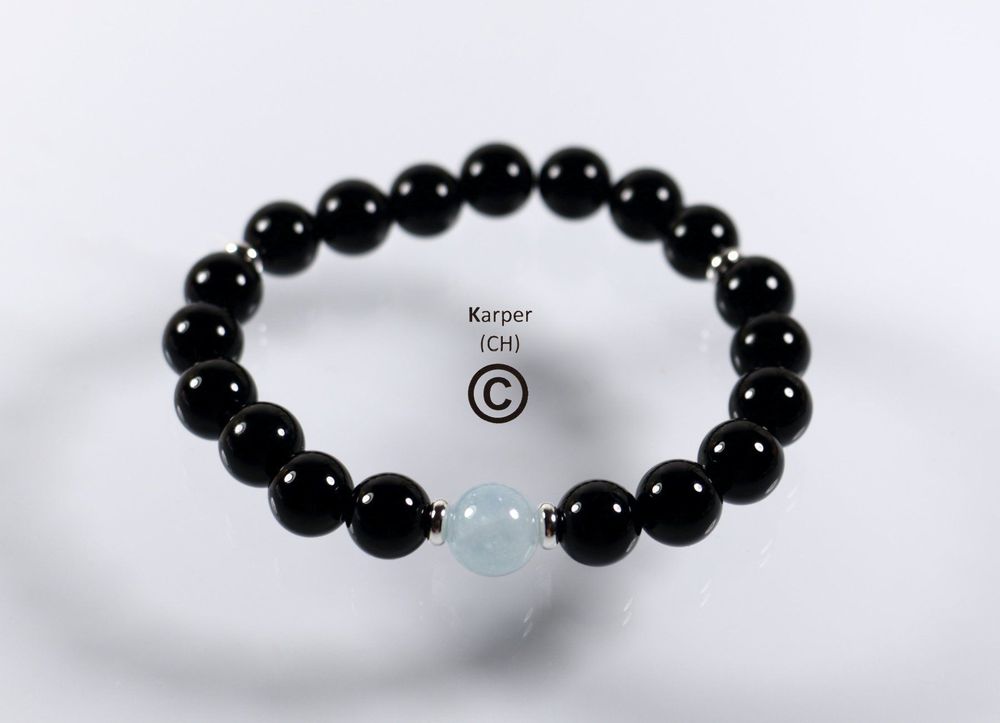 Onyx, Aquamarin / Aigue marine, S.925 | Kaufen auf Ricardo