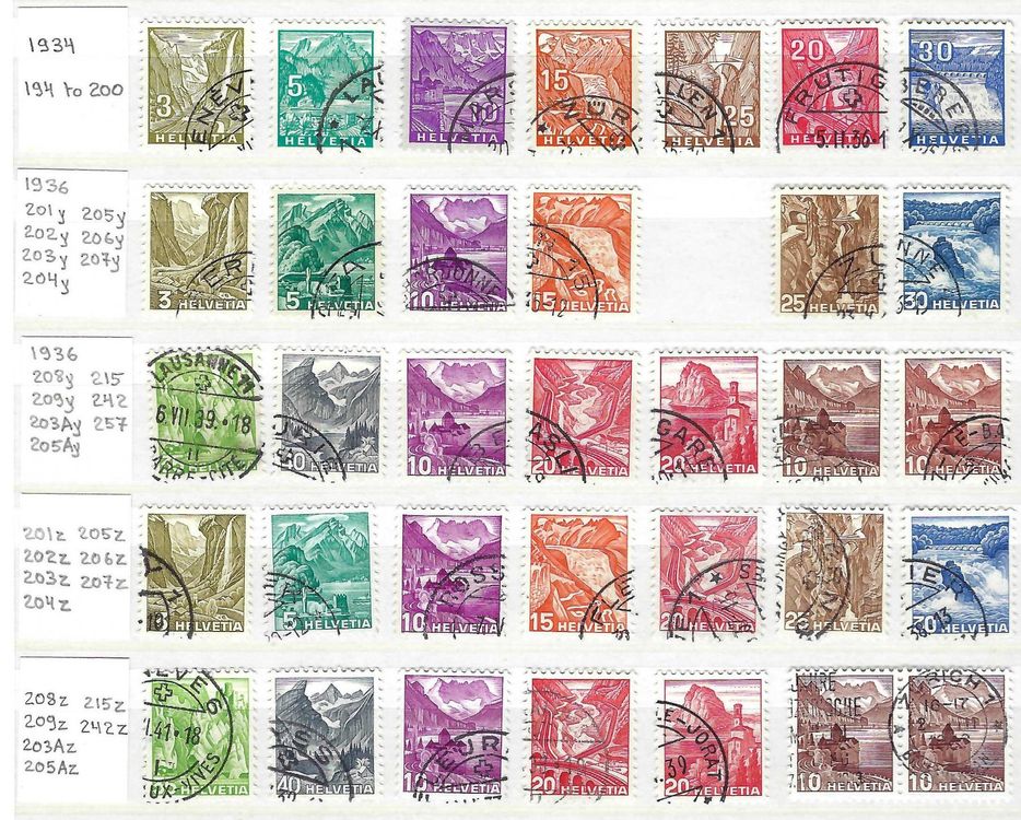 LANDSCHAFTEN, 1934 - ... POSTEN UNKOMPLETT, SAUBER 0 (Gebraucht) in Pura für CHF 12 – mit ...