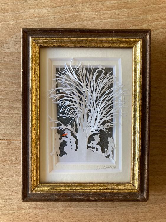 Scherenschnitt Kunstbild gerahmt | Kaufen auf Ricardo