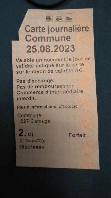 Carte journalière CFF (Neu und originalverpackt) in Carouge GE für CHF ...