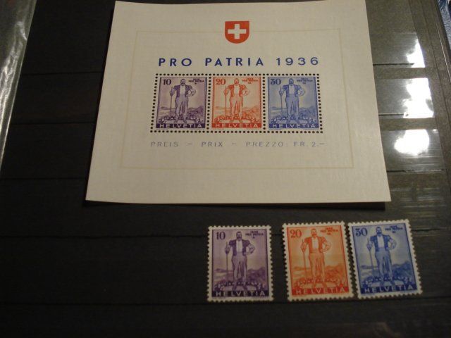 Block + Satz Pro Patria 1936 * (Gebraucht) in Niederwil AG für CHF 9.2 – mit Lieferung auf ...