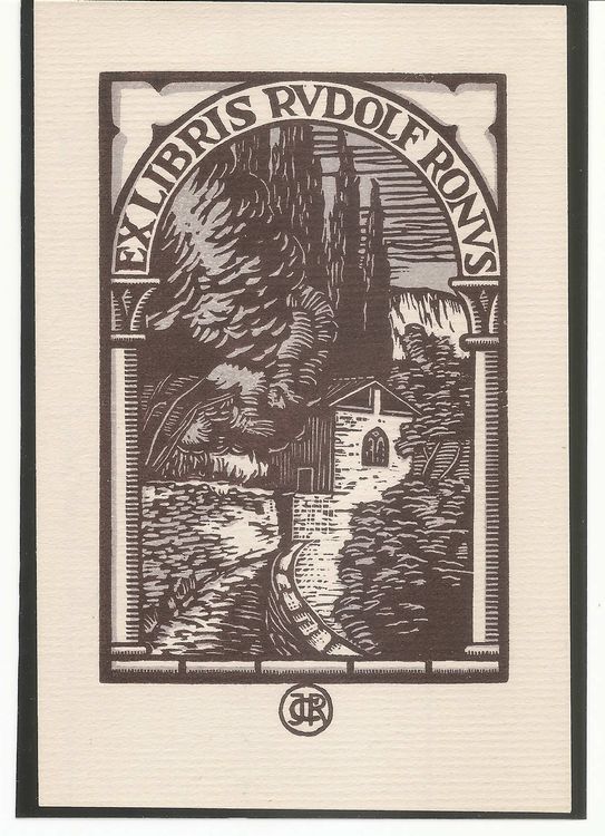 Ex-libris gravé sur bois par Claude Jeanneret pour R. Ronus (Gebraucht ...