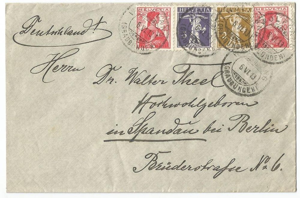 ** ALTER UMSCHLAG SCHWEIZ - JAHR 1913 ** (Gebraucht) in Heimenschwand ...