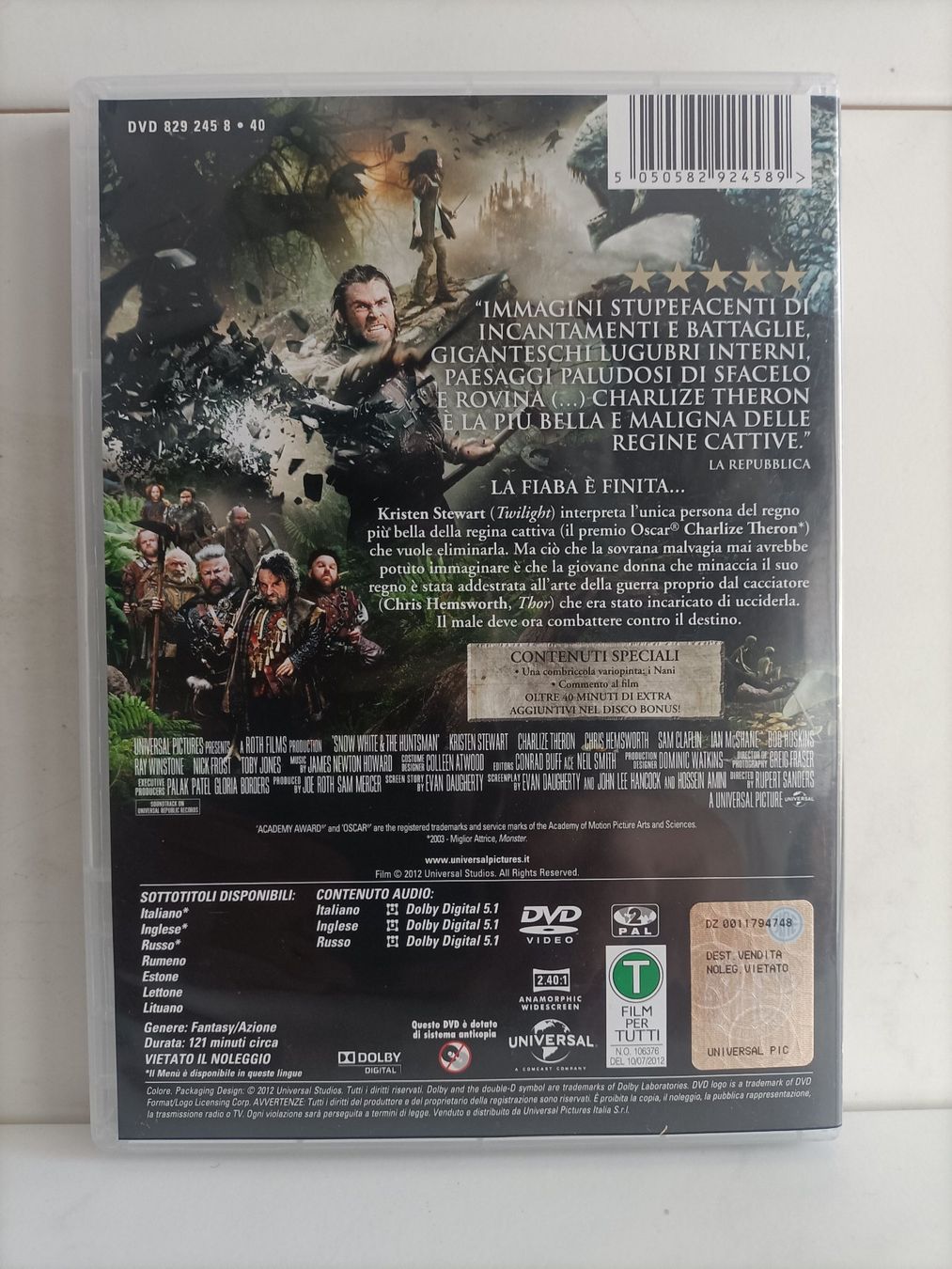 2 DVD Biancaneve e il cacciatore (it/uk) Kristen Stewart (Usato) a ...