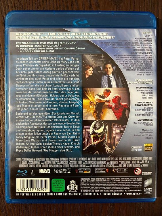 Spider Man 3 (Gebraucht) in Zürich für CHF 2.9 – mit Lieferung auf Ricardo kaufen