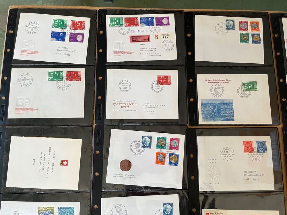 60 FDC/Sonderbriefe/Tag der Briefmarken 16.9.1963-6.4.1965 (Gebraucht) in Murgenthal für CHF 10 ...