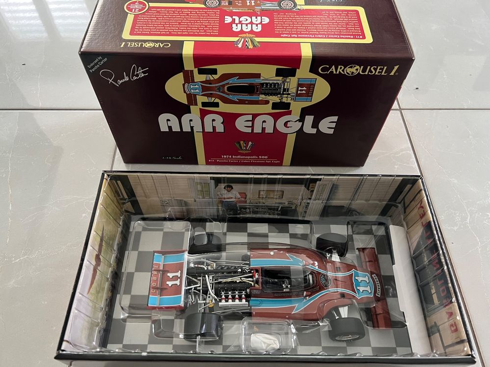 Indy 500 AAR Eagle 1/18 Pancho Carter 1974 (Neu und originalverpackt) in Kaiseraugst für CHF 60 ...