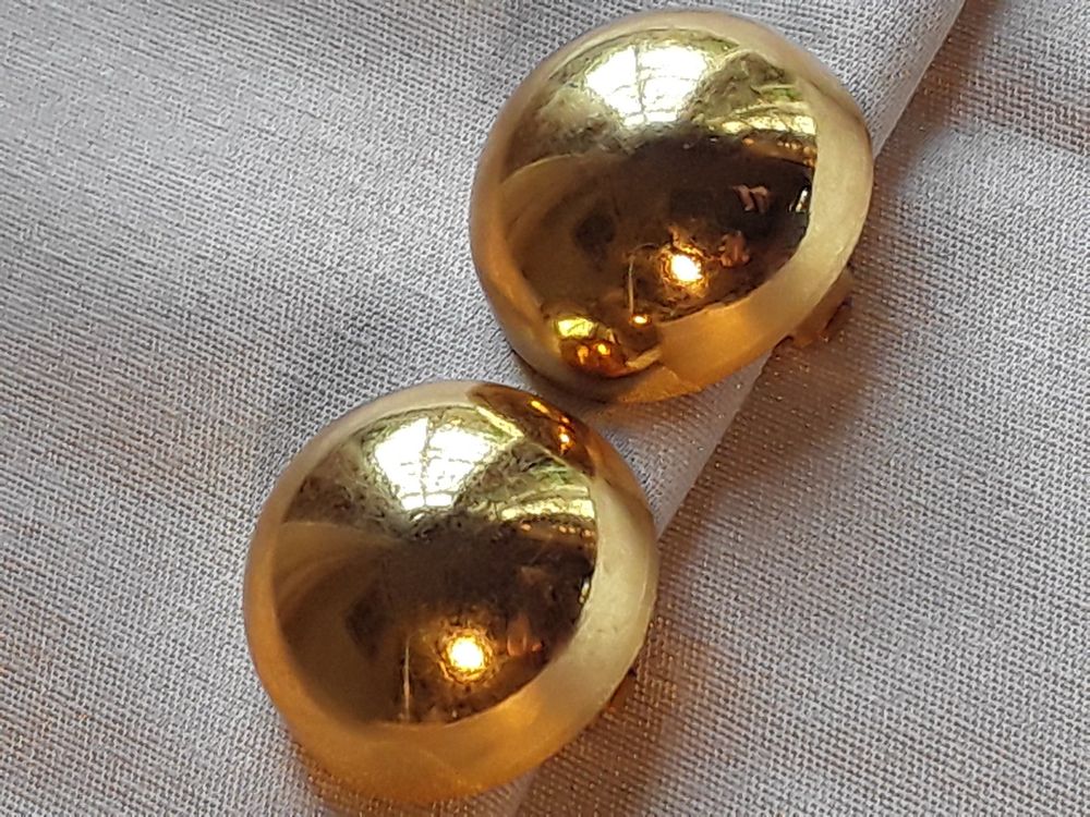 Vintage trendige Gold Ohrclips 70er Jahre | Kaufen auf Ricardo