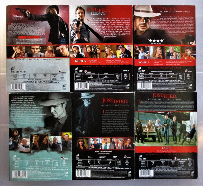 JUSTIFIED - Komplette Serie Staffeln 1-6 Timothy Olyphant | Kaufen auf Ricardo