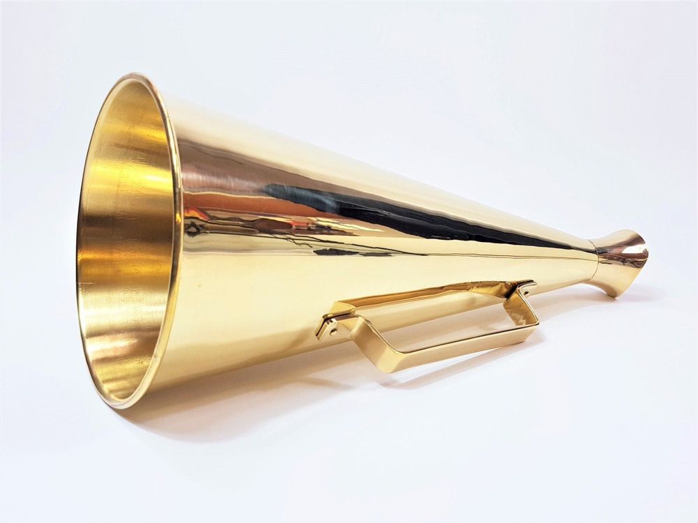 Schönes & funktionierendes Megafon aus Messing (Neu und ...