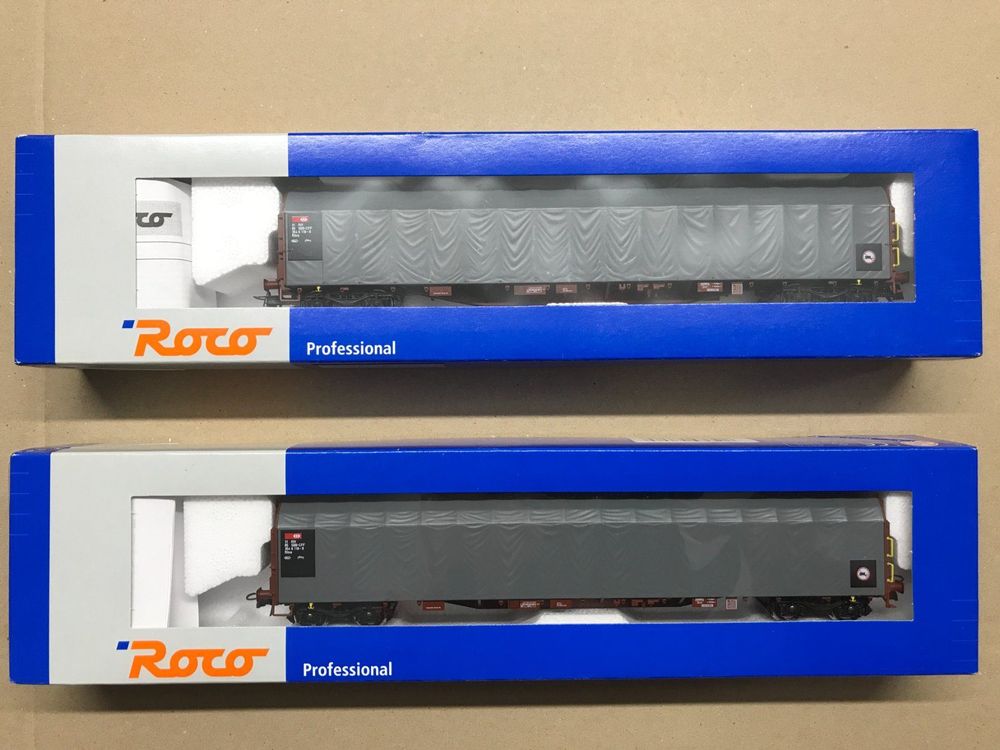 2 SBB Schiebeplanewagen Roco 47606 (Neu (gemäss Beschreibung)) in ...