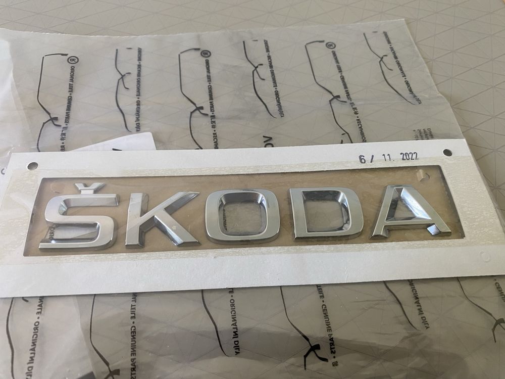 original ŠKODA Schriftzug / Schrift zum aufkleben (Neu (gemäss ...