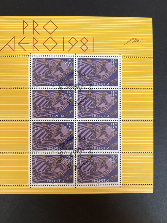 1 feuille Pro Aéro 1981 selon photo (D'occasion) à Charmey (Gruyère ...