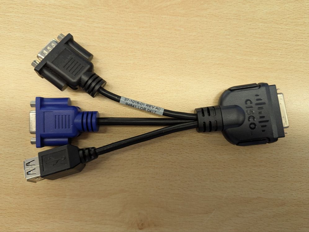 Cisco UCS KVM Dongle Cable Adapter - Black (37-1016-01) (Neu und ...