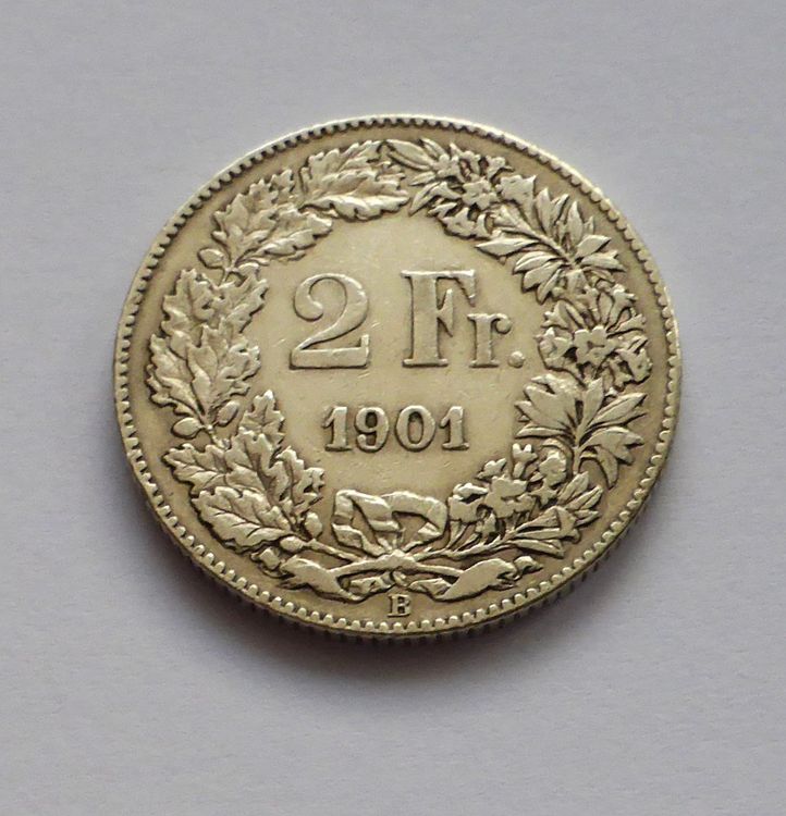 Seltener 2 Franken von 1901 + Erhaltung (Gebraucht) in Buochs für CHF 80 – mit Lieferung auf ...