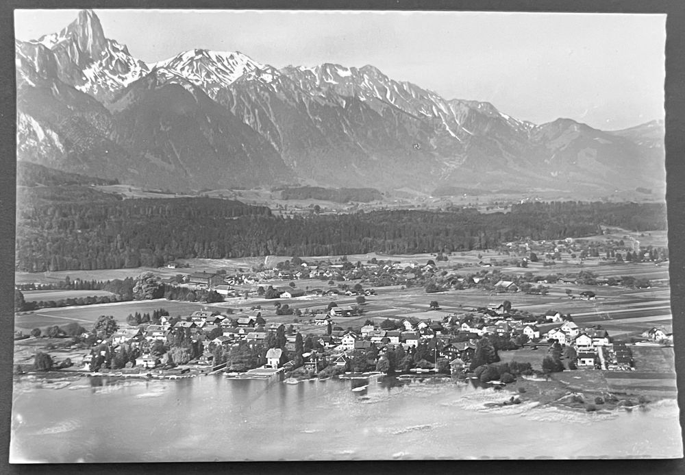 Gwatt bei Thun mit Stockhorn /Fliegeraufnahme ca. 1950-60 (Gebraucht ...