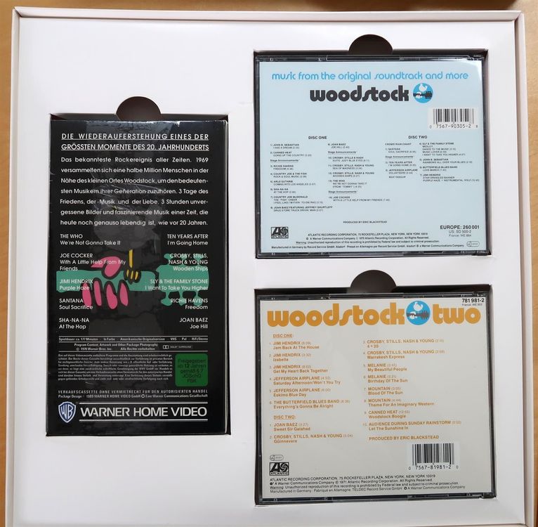 WOODSTOCK (Ltd. Box mit 2 Doppel-CD's + VHS neuwertig) | Kaufen auf Ricardo