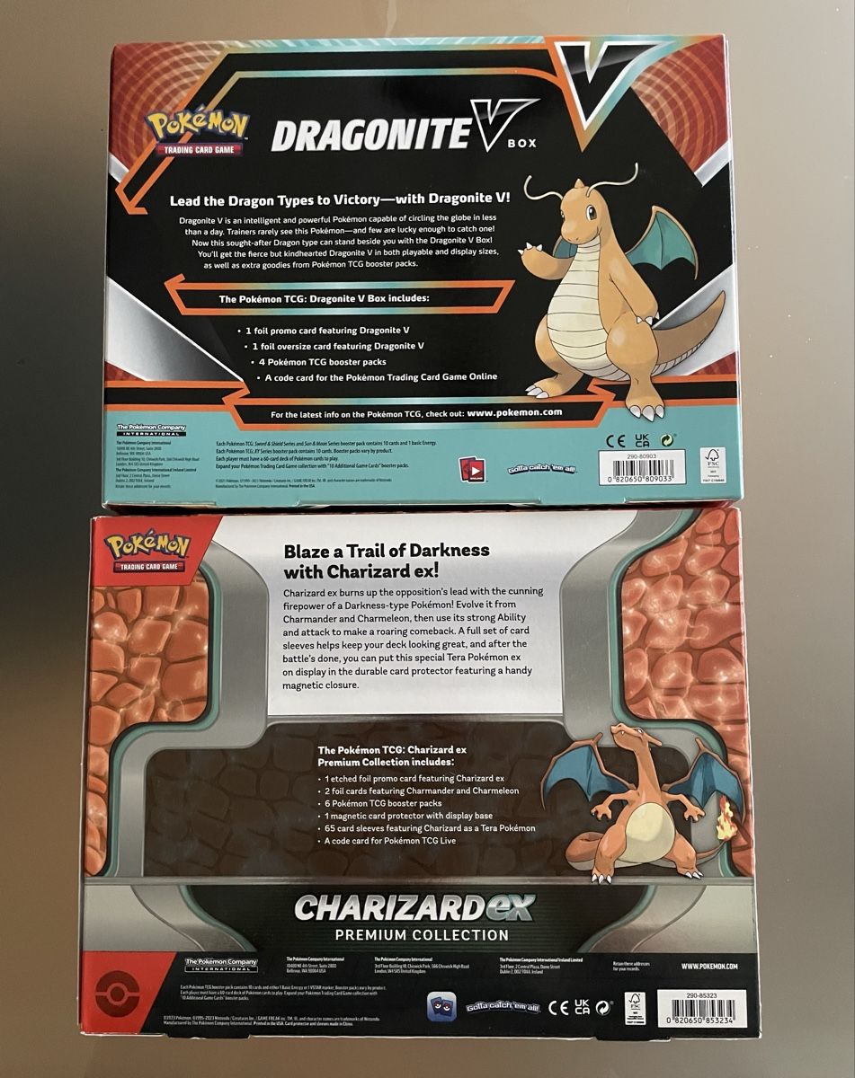 Pokémon Dragonite V Box + Charizard ex Premium Collection (Neu und ...