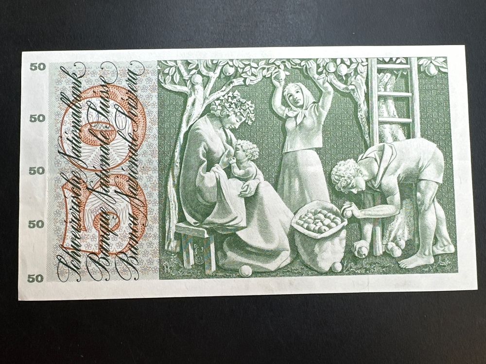 50 Fr.-Note Schweiz 1974 (Gebraucht) in Herisau für CHF 18 – mit ...