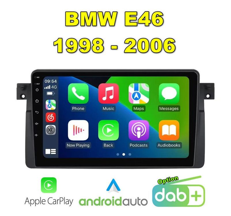 Radio BMW E46 Android 14 - Bluetooth, DAB+, Carplay, Android (Neu und ...