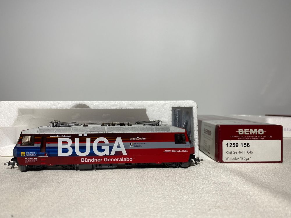 BEMO RhB Ge 4/4 III 646 Werbelok “Büga“ | Acheter sur Ricardo