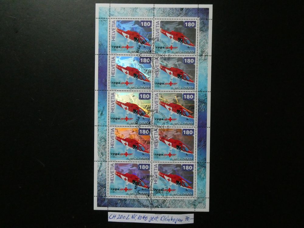 CH 2002 Nr. 1040 gestempelter Kleinbogen (Gebraucht) in Lausen für CHF ...