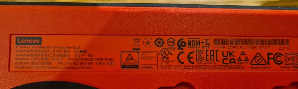 Lenovo Thinkpad Thunderbolt 4 Dockingstation Typ 40B0 (Gebraucht) in ...