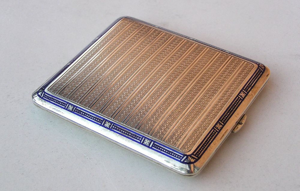ANTIKES ZIGARETTENETUI BOX MIT EMAILLE 925 SILBER | Kaufen auf Ricardo