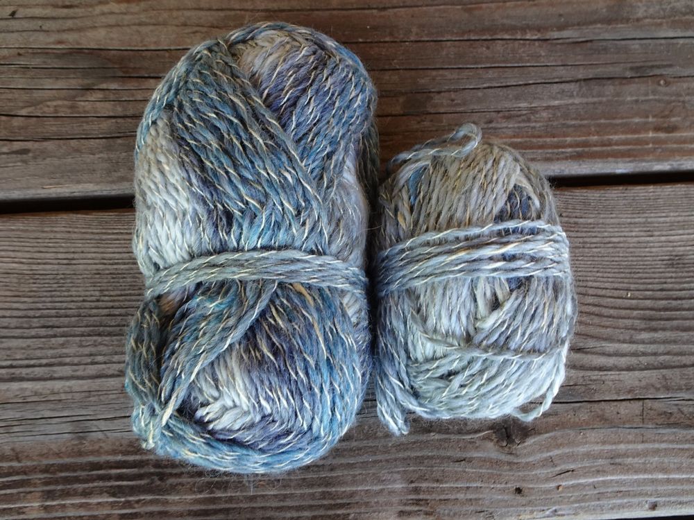 2 Strang NEUE Wolle blau-grau - 112g - Cha23.155 (Neu (gemäss ...