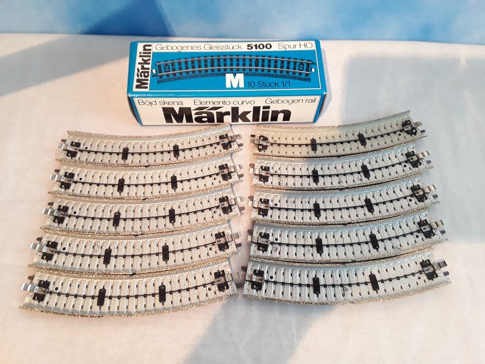Märklin 5100 _ M Gleis ____ 10 x Kurve ___ mit OVP _ Spur H0 (Gebraucht ...