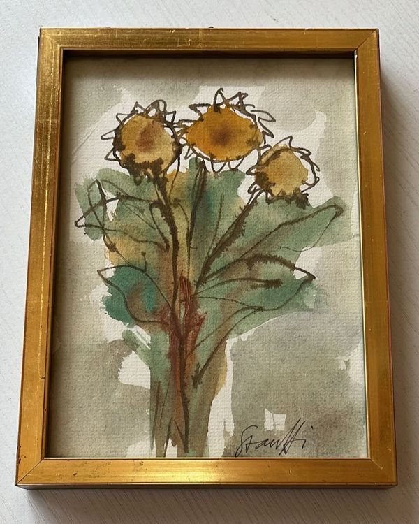 Aquarell Sonnenblumen von Stauffi (ID XS22) (Gebraucht) in Gelterfingen für CHF 60 – mit ...