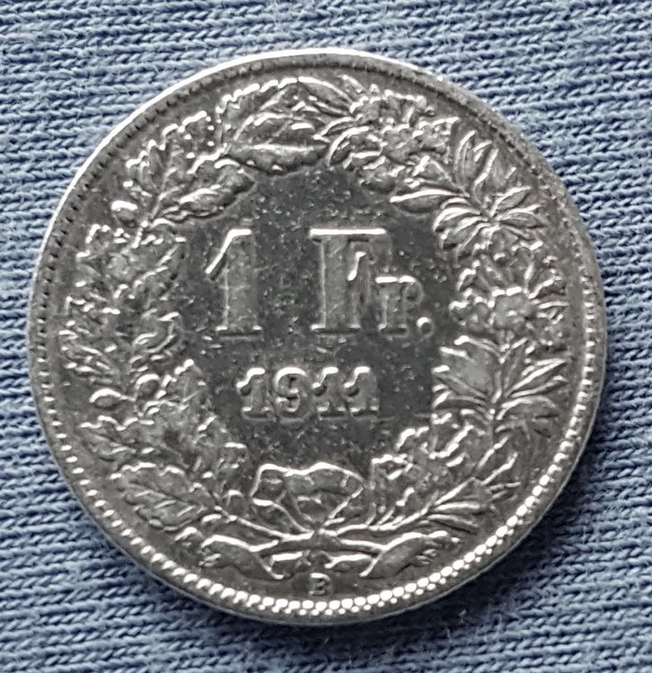 1 Franken 1911 uralte sehr rare Silbermünze ab nur 1 Fr !!! | Kaufen auf Ricardo