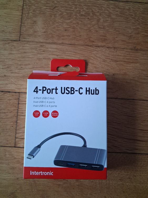 Neuer Intertronic 4-Port USB-C Hub - ideal fürs Homeoffice (Neu und ...