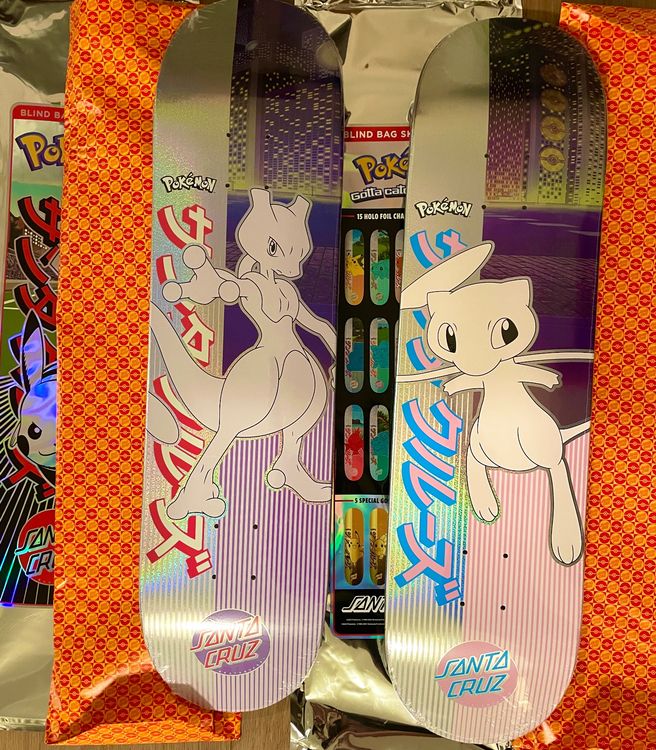 SANTA CRUZ POKÉMON SKATEBOARD DECK Mew&Mewto / Ltd. Edition | Kaufen ...