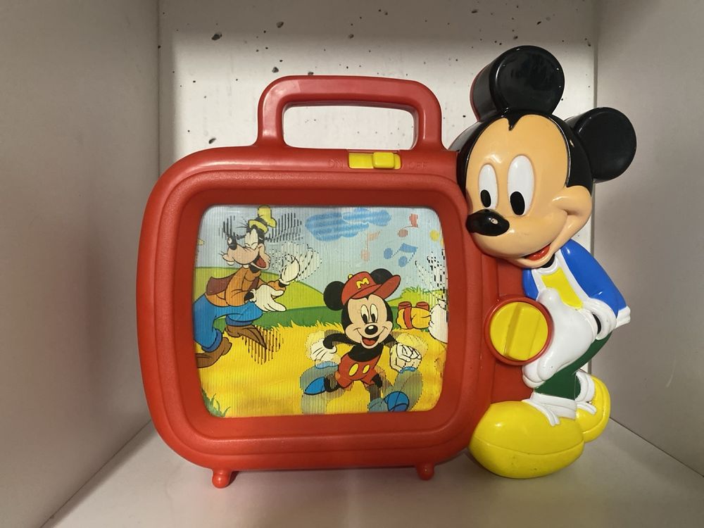 Vintage Mickey Mouse Musical TV Hand Wind Disney Music Box (Gebraucht ...