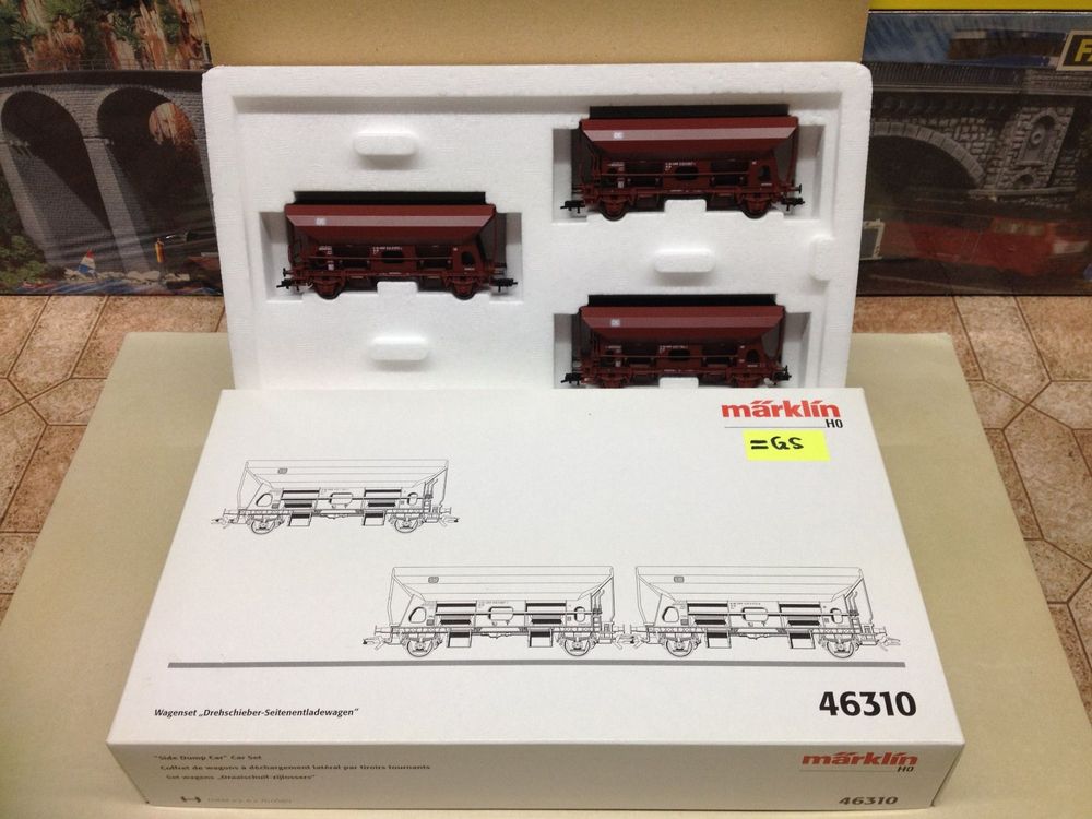 Märklin 46310 Wagen-Set Seitenentladewg. Fc090 der DB, H0 GS (Gebraucht ...