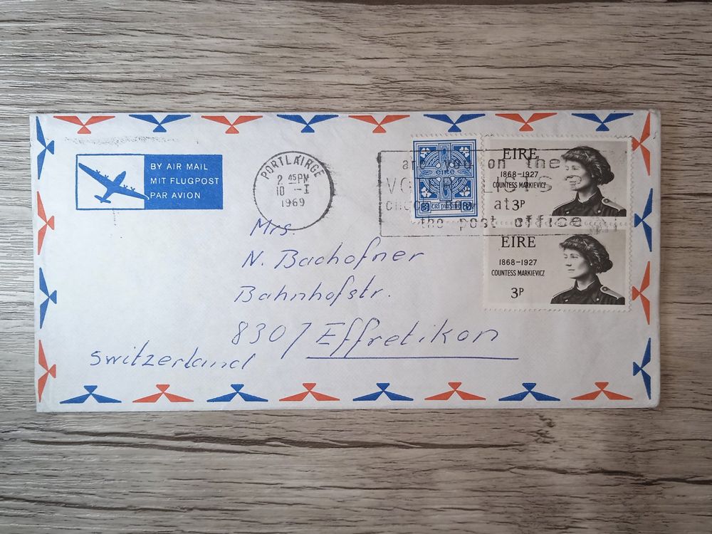 TR47 Enveloppe + Timbre Irlande 1969 (Gebraucht) in Cousset für CHF 0.65 – mit Lieferung auf ...