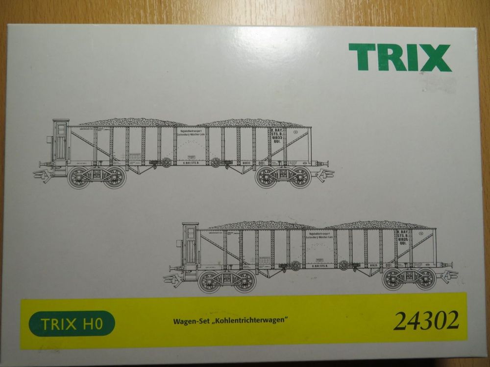 24302 Trix HO Kohletrichterwagen-Set (Neu und originalverpackt) in ...