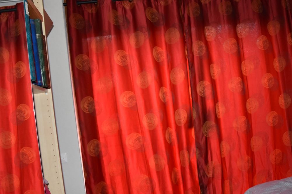 2 paires de rideaux rouges 2m40 sur 1m40 | Kaufen auf Ricardo