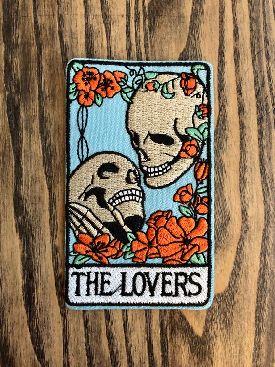 Aufnäher Patch zum Aufbügeln Tarot Karte die Liebenden Wicca (Neu und originalverpackt) in ...