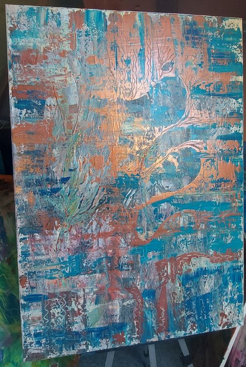 Gemälde Abstrakt von mir selbstgemalt 70×100 | Kaufen auf Ricardo