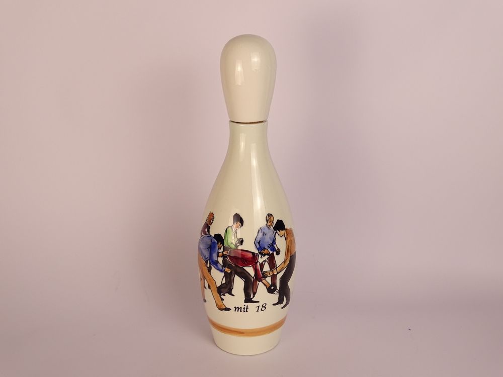 vintage Jacobi 1880 Kegel Pin Flasche 70er Jahre Porzellan (Gebraucht ...