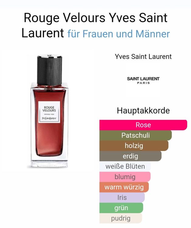 YSL Rouge Velours 2ml Probe Muster le Vestiaire des Parfums | Kaufen ...